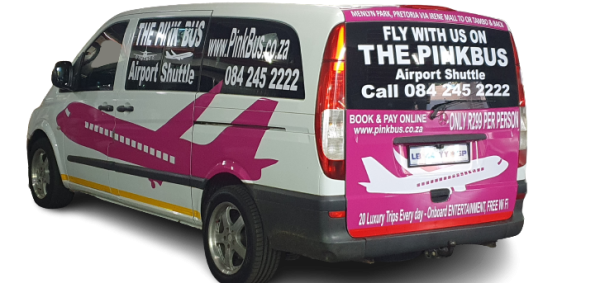 Pink Bus Gallery - The Pink Bus Airport Shuttle between Pretoria-East ...